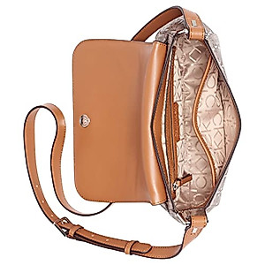 Calvin Klein Charlie Flap Crossbody, Almond/Taupe/Caramel