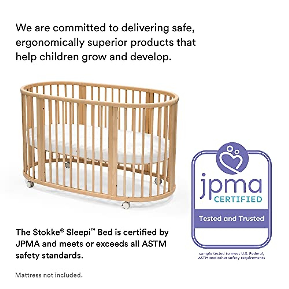 Stokke Sleepi Protection Sheet, White - Protects Mattress Against Accidents & Spills - Compatible with The Oval Sleepi Mattress - Exterior Made of Breathable 3D Mesh - Machine Washable