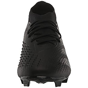 adidas Unisex Predator Accuracy.3 Firm Ground Soccer Shoe, Black/Black/White, 9.5 US Men