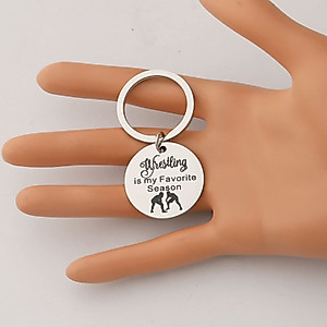 bobauna Werstling Keychain Wrestler Gift Wrestling Is My Favorite Season Wrestling Gift (werstling keychain)