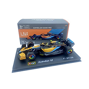 HTLNUZD Bburago 1:43 2022 F1MCL36#4 Lando Norris F1 Racing 1/43 MCL36#4 Formula One Alloy Luxury Die Cast Collection Vehicles Model Gift