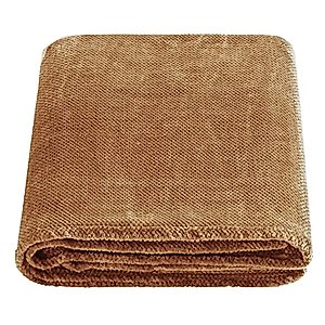 SOCHOW Flannel Fleece Throw Blanket with Super Soft Waffle Textured Patterns, No-Shedding Warm, Lightweight, Versatile for All Seasons, Perfect for Bed Sofa Couch (66 x 90 Inches), Camel