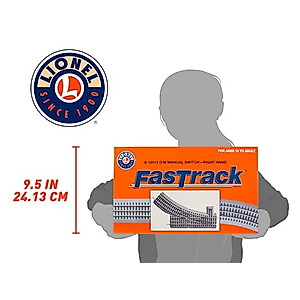 Lionel FasTrack 036 Manual Switch, Electric O Gauge, 14 years old and up,Right Hand