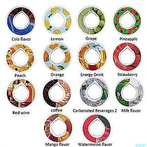 hixswnu 4PCS Water Bottle Flavor pods, air up Scent Fruit Flavour 0 Sugar Water Drink Bottle Accessory Flavor Pod for Water Bottles 14 Flavors,007