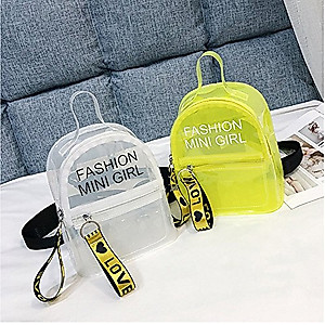 Mini Backpack Purse Stadium Approved Women Transparent Handbag Shoulder Bag