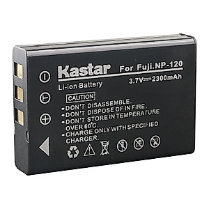 Kastar 4X Battery + Charger for Fujifilm NP-120 FinePix 603, F10, F11, KYOCERA Contax Tvs Digital, RICOH Caplio 300G, Caplio 400G wide, Caplio Pro G3, Caplio R330, Caplio RR10, Caplio RR30 Caplio RX