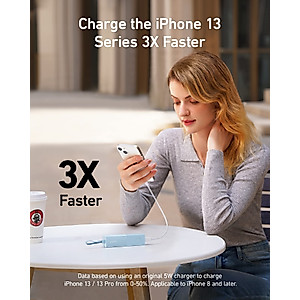 Anker Portable Charger, 2-in-1 Hybrid Charger, 5,000 mAh 20W Power Delivery for iPhone 15/15 Plus/15 Pro/15 Pro Max, iPhone 14/13/12 Series, Samsung S22, Google Pixel, Apple Watch, AirPods,and More