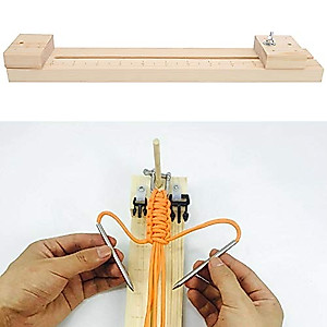 Mothinessto Paracord Bracelet Weaving Jig Kit Wooden Wristband Necklace Maker Adjustable Length Paracord Jig DIY Craft Fixing Tool