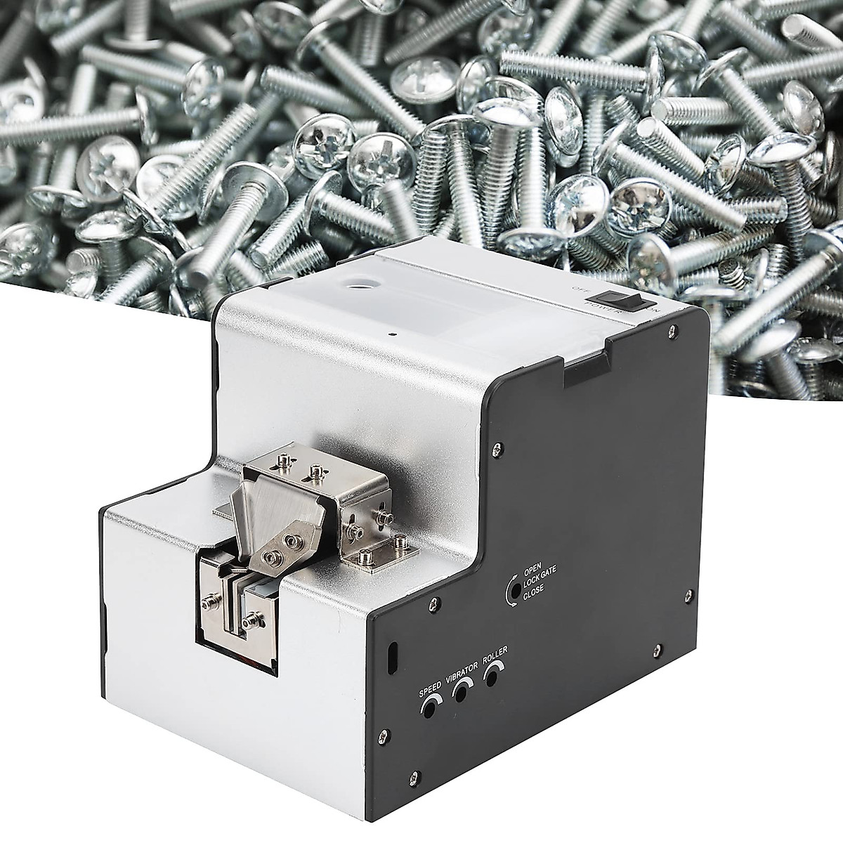 Automatic Screw Feeder Screwdriver Feeding Machine, AC100-240V DC 15V 200cc Screw Capacity for screw length less than 20mm(Transl)