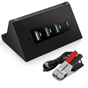 DC 12V 24V to 5V USB Step Down Converter 68W 12v to USB Multi Port Power Adapter Charger for iPhone Android Samsung and Tablet Chargers