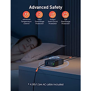 USB Charger Block, Evatronic 60W 12A 6-Port USB Charging Station Desktop USB Charging Hub with Multiple Port Compatible with iPhone 14 13 12 Pro Max Mini 11 X SE iPad Pro Air Galaxy S21 Tablet Black