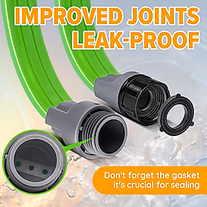 LAVEVE Sprinkler Hose for Yard 100 FT, Garden Soaker Hose with Stakes, Heavy Duty Water Hose Sprinklers for Lawns, Drip Hose Irrigation Tubing (50FT x 2 Pack)