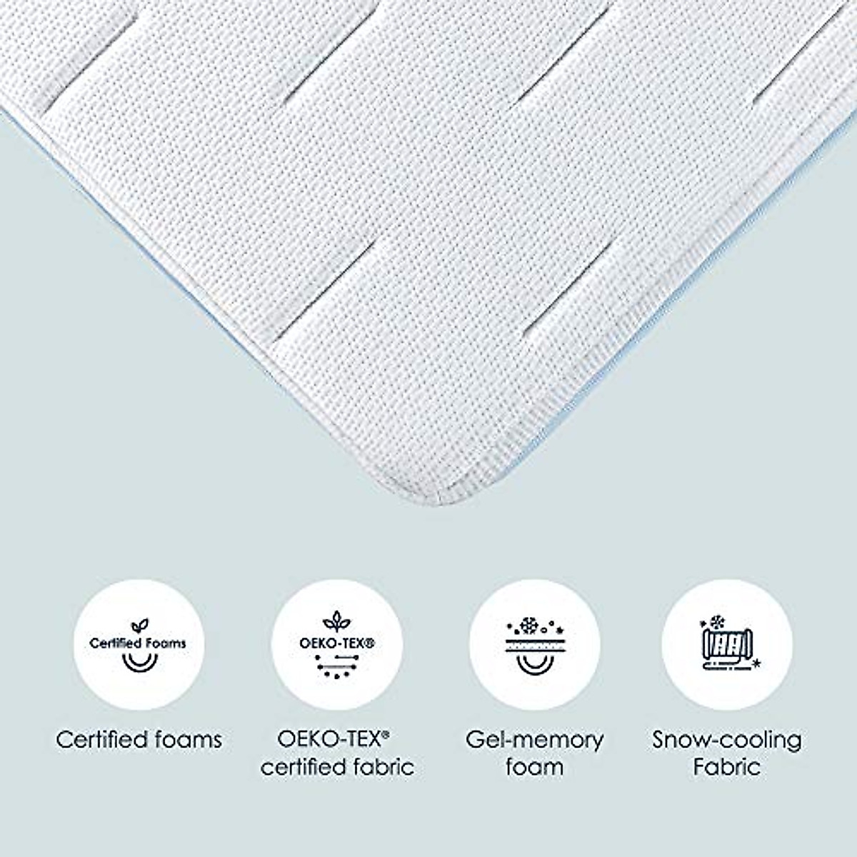 Mellow 14 Inch Olaf Gel Memory Foam Mattress with Cooling Fabric, Made in USA, CertiPUR-US Certified Foams, Oeko-TEX Certified Eco Cover, Quilted Comfort Top, Twin
