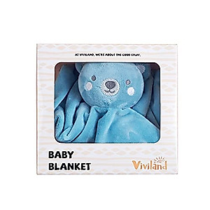 Viviland Baby Security Blanket, Baby Blankets Unisex Security Blanket Bear Lovey Stuffed Animal Blankets, Lovey Security Blanket Gifts, Bear Snuggle Blanket for Newborn