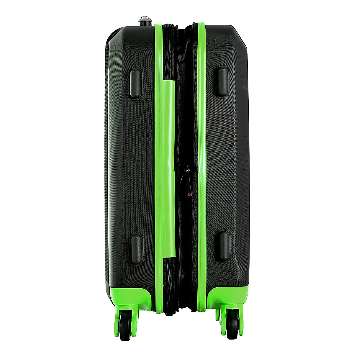 Olympia U.S.A. Apache 3-Piece Expandable Hardside Lightweight Luggage Set with Spinner Wheels, Laptop Compartment Black/Lime