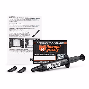 Thermal Grizzly - Hydronaut - 7.8 Gram/3 ml - Conductive High Performance Thermal Paste - Ideal for Air and Water Cooling CPU/GPU/PS4/PS5/Xbox - for Large Cooling Surfaces