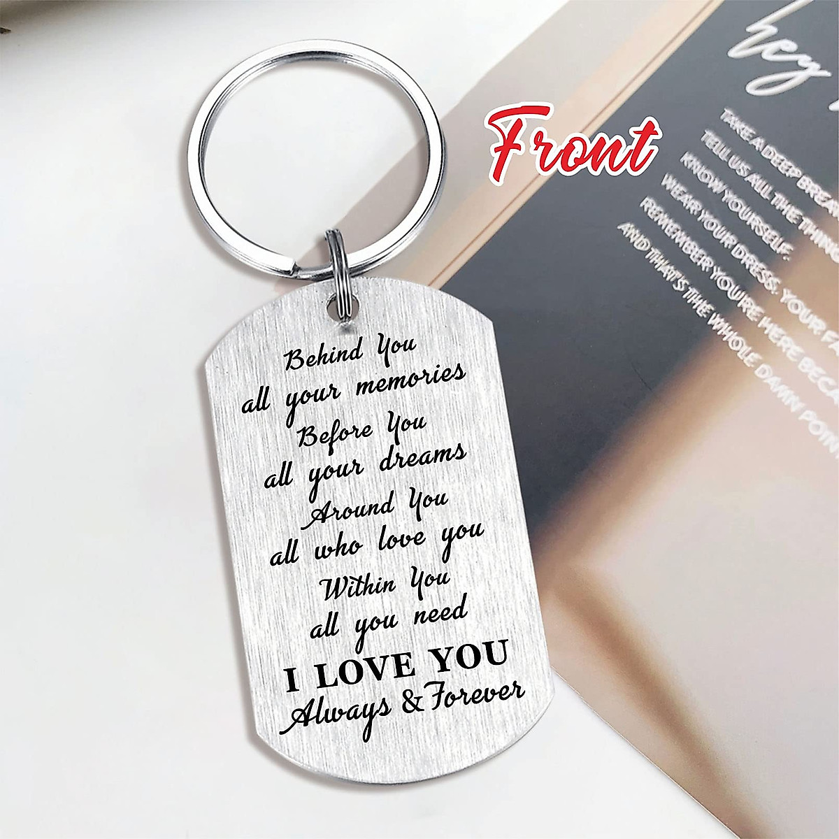 CPLJW 50th Birthday Gifts for Him Her - Happy 50 Years Old Meaningful Birthday Keychain Gifts for Women Men