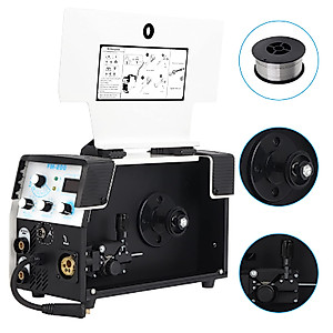 FLARING MIG Welder 200Amp 5 in 1 Gas MIG/Gasless Flux Core MIG/Stick/Lift TIG welding Spool Gun 220V Aluminum Multi Process Welding Machine with Wire Feeding Adjustment Local service