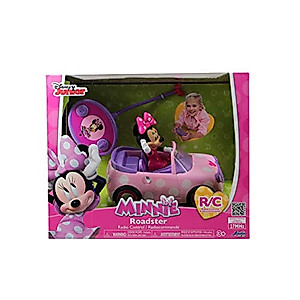 Disney Junior Minnie Mouse Roadster RC Car with Polka Dots, 27 MHz, Pink with White Polka Dots, Standard (97161)