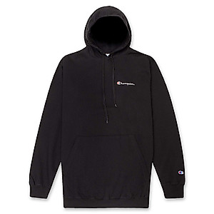 Champion Big and Tall Hoodies for Men – Embroidered Pullover Hoodies Sweatshirt Black
