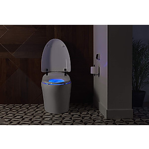 KOHLER 77780-0 Karing Smart Toilet with Auto Open & Close, One-Piece Elongated Intelligent Bidet Toilet with Heated Seat, 1.08 GPF, White