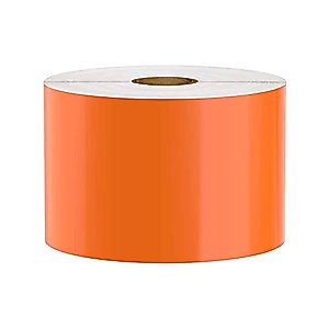 Premium Vinyl Label Tape for DuraLabel, LabelTac, VnM SignMaker, SafetyPro, Viscom and Others, Orange, 3" x 150'