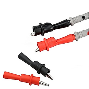 Multimeter Alligator Clips Set, 6PCS Silicone Alligator Clip Test Kit, Banana Test Lead Probe Clip, Test Extension Suitable Used in Laboratory Electric Testing Work and Cable Lead Clip