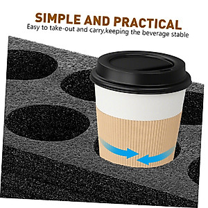 4pcs Milk Tea Cup Holder Outdoor Cup Trays Convenient Cup Holder Foam Drink Holders Reusable Drink Holder for Non-Tipping Cup Holder Take Epe with Tray Foam Stand Travel re-usable