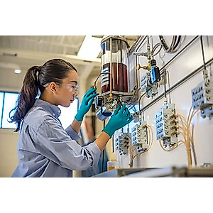 Ansell TouchNTuff 92-600 Nitrile Lightweight Glove with Beaded Cuff, Chemical/Splash Resistance, Powder Free, 4.7mil Thickness, 240mm Length, Size 9, Green (Box of 100)