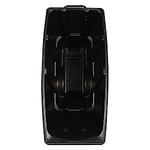 Vestil TDT-50-LD-BLACK Plastic Light Duty Tilt Truck 1/2 Cubic Yard 450 Lb. Capacity Black