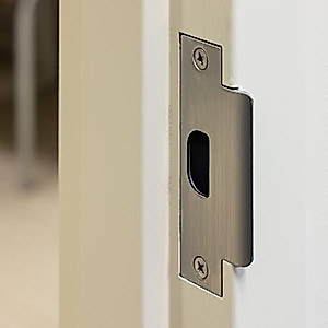 Master Lock Keyed Entry Door Lock, Brushed Chrome Finish Commercial Door Handle, Interior or Exterior Lever Style Locking Door Handle, SLCHKE26D