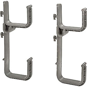 Global Industrial Accessory Square Hooks, 4-3/8" Deep, for Industrial Service Cart, Structural Foam, 2/Pk