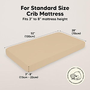 2-Pack Crib Sheets for Boys, Girls - Viscose Derived from Bamboo Fitted Crib Sheet, Baby Crib Sheets Neutral, Crib Mattress Sheet, Toddler Bed Sheets, Baby Sheets for Crib Fitted Sheets (Rust)