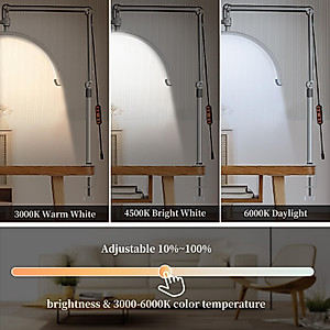 Beautycity Half Moon Lash Light for Eyelash Extensions, Half Moon Lash Lamp with Phone Holder for Makeup, Nail, Facial, Tattoo - Dimmable Eyelash Lamp & Color Temperature 3000K-6000K