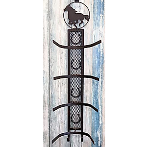 BestGiftEver Rustic Western Country Metal Horse 4 Cowboy Hat Rack Wall Mounted/Over The Door Holder