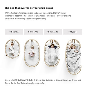 Stokke Sleepi Junior Mattress, White - Made from Breathable, Hypoallergenic Foam - Provides Support & Comfort - Includes Soft, Non-Toxic Cover