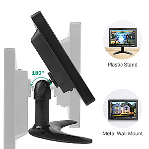 Dcorn 8 Inch Mini Monitor,Small HDMI Monitor 1280x720 16:9 IPS Metal Housing Computer Monitor Support HDMI/VGA/AV/BNC Input with Wall Bracket&Remote Control,178 Full Viewing w/Speaker