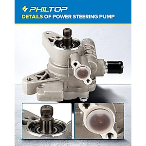 PHILTOP 21-5919 Power Steering Pump Fit For 1998-2002 Accord 2.3L Power Steering Pump