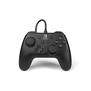 PowerA Nintendo Switch Wired Controller - Black, Detachable 10ft USB Cable, No Battery Required, Officially Licensed By Nintendo