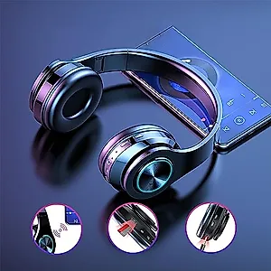 Viadha True Wireless Bluetooth Headphones, Over-Ear HiFi Stereo Noise Cancelling Headphones with Microphone, Foldable Lightweight Headset with Deep Bass for Home Travel Work Cellphone