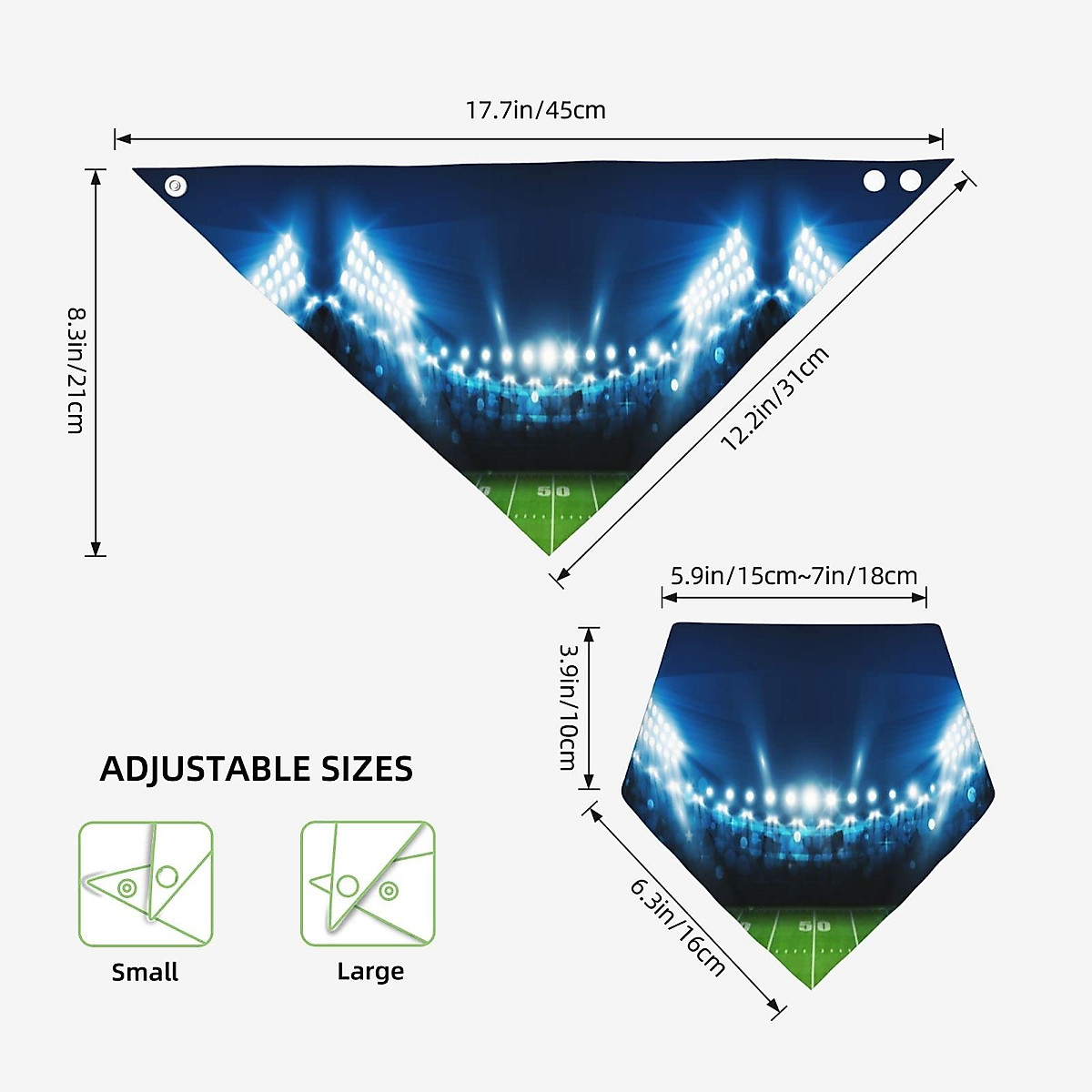 Cotton Baby Bibs American Football Arena Field Baby Bandana Drool Bibs Teething Food Bib