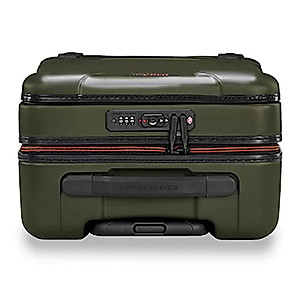 Briggs & Riley Torq Hardside Carry On Luggage with Spinner Wheels 22 inch. USB Charging Port, TSA-Friendly Locks, Easy Access Hinged Front Pocket, Green