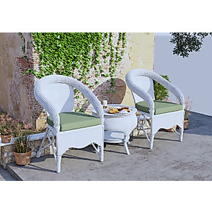 COZPLEN Patio Chair Seat Cushions, Contoured Seat Pads for Indoor/Outdoor Dining Wicker Chair 18 x 18 x 2.5 Inch, Light Blue