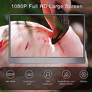 Portable Monitor 4K 15.6 Inch, 100% RGB Ultra HD 3840x2160 USB C HDMI External Second Monitor for Laptop, MacBook, PS5, PS4, Xbox, Switch, Built-in Speaker, with Cover Stand