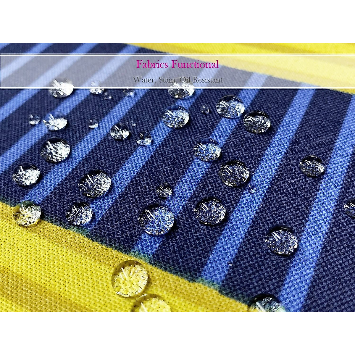 FBTS Prime Outdoor Seat Cushions Set of 2 Patio Chair Cushions with Ties 16x17 Inch Green Stripe U-Shape Chair Pads for Outdoor Patio Furniture Garden Home Office