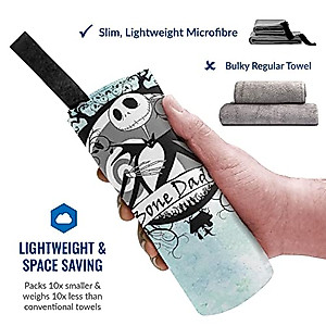 NIKROAD Nightmare Cartoon Before Christmas Quick Dry Towels, Funny Beach Towel, Super Absorbent Lightweight Custom Towel, Large Beach Towels for Travel and Beach 31.5"X63"