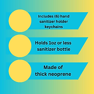 Daisy Lane Hand Sanitizer Holder for Backpack Kids Travel Size Baseball Softball Keychain (Softball, Pack of 6)
