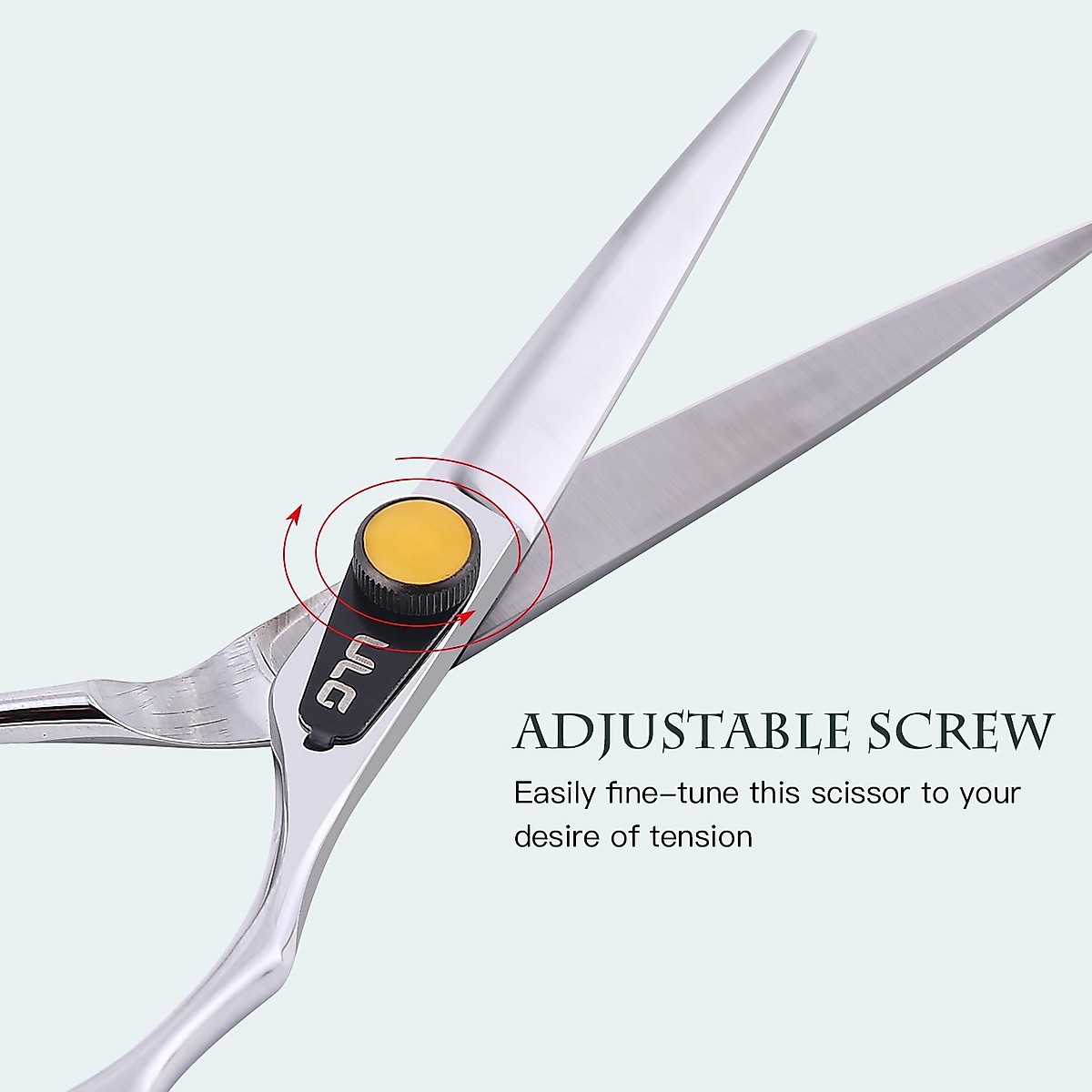 Professional Hair Cutting Scissors, 6.5 Inch ULG Barber Shears Scissors, Japanese Stainless Steel Haircut Scissors, Salon Razor Edge Series Hair Scissors with Adjustment Tension Screw
