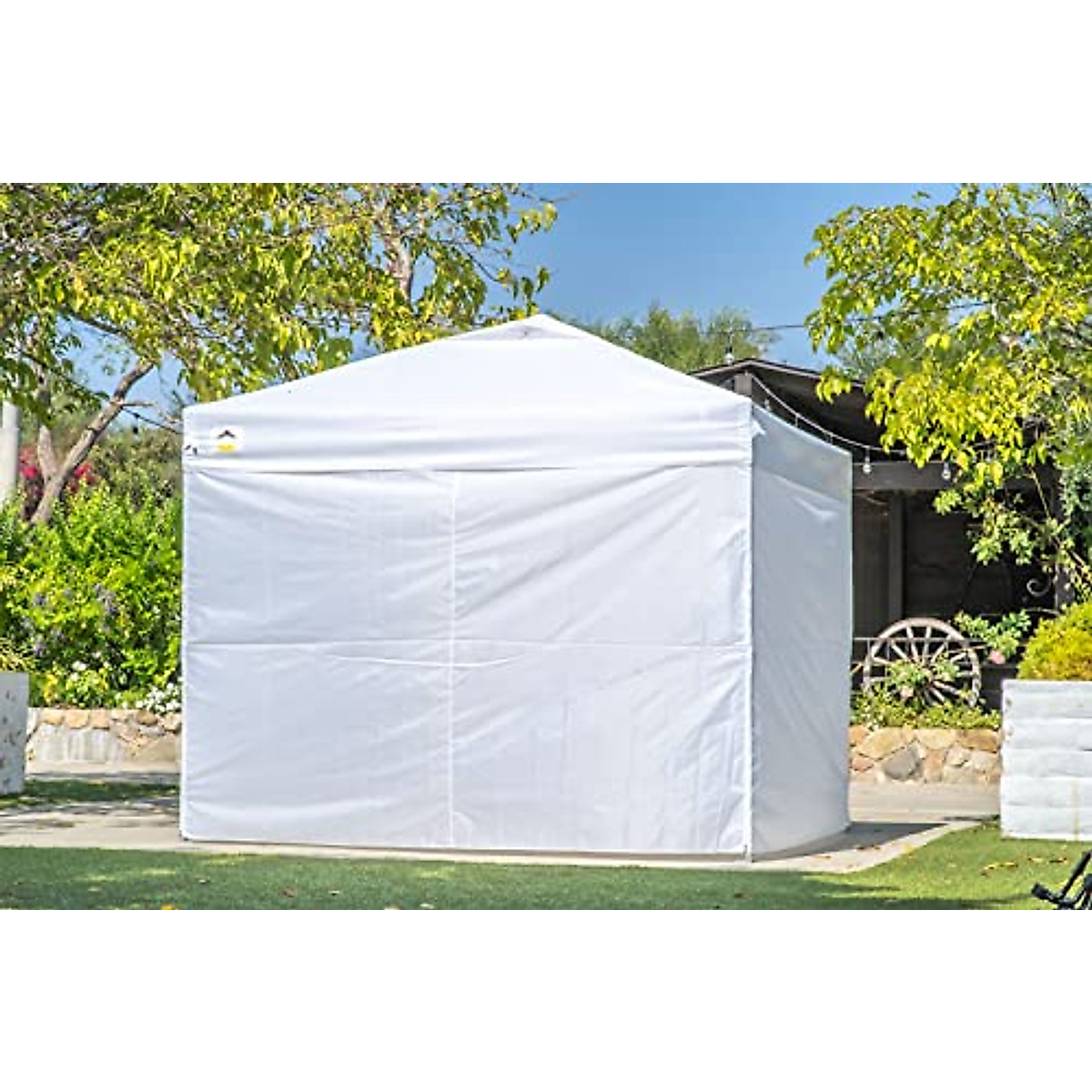 CROWN SHADES Comercial Instant Canopy Pop Up Tent 10X10 (10x10 with 4 Sidewalls, White)