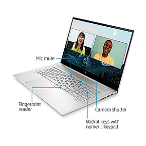 HP 2022 Envy 17.3" FHD Touchscreen Laptop Computer, 11th Gen Intel Core i7-1165G7, 16GB RAM, 512GB PCIe SSD, Backlit Keyboard, Iris Xe Graphics, Webcam, B&O Audio, Win 11 Pro, Silver, 32GB USB Card